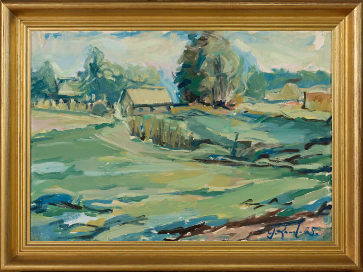 Gustav Raud “Lõuna-Eesti maastik” 1965. 42,5 x 60 – Allee galerii