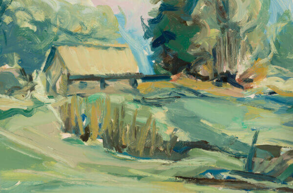 Gustav Raud “Lõuna-Eesti maastik” 1965. 42,5 x 60 – Allee galerii