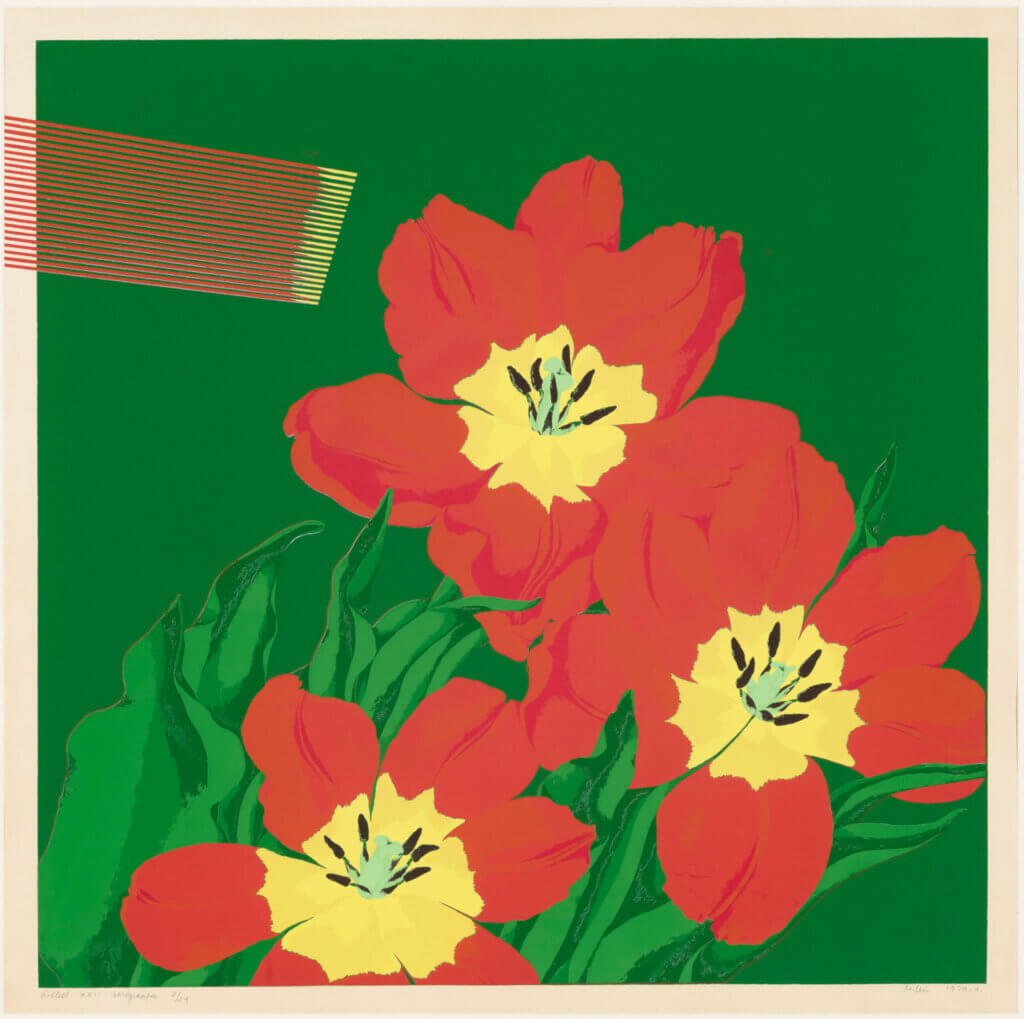 Malle Leis “Lilled XXII”, 1974. 65 x 65 cm. – Allee galerii