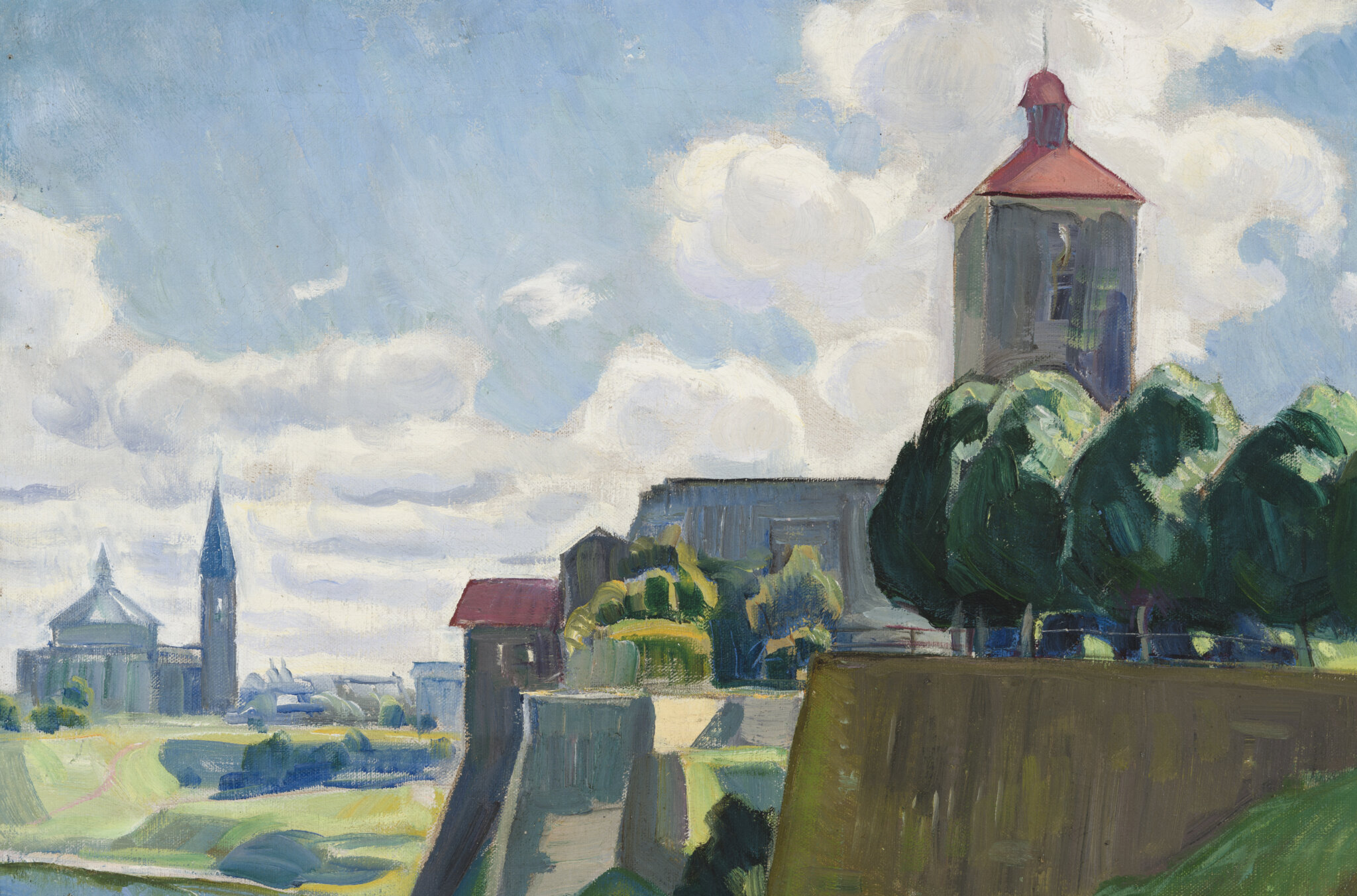 August Jansen “Narva Hermanni kindlus”, 1934. 75 x 69 cm. – Allee galerii