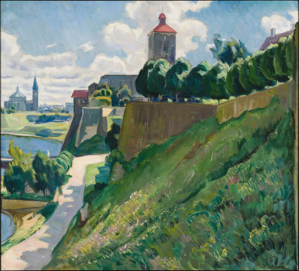 August Jansen “Narva Hermanni kindlus”, 1934. 75 x 69 cm. – Allee galerii