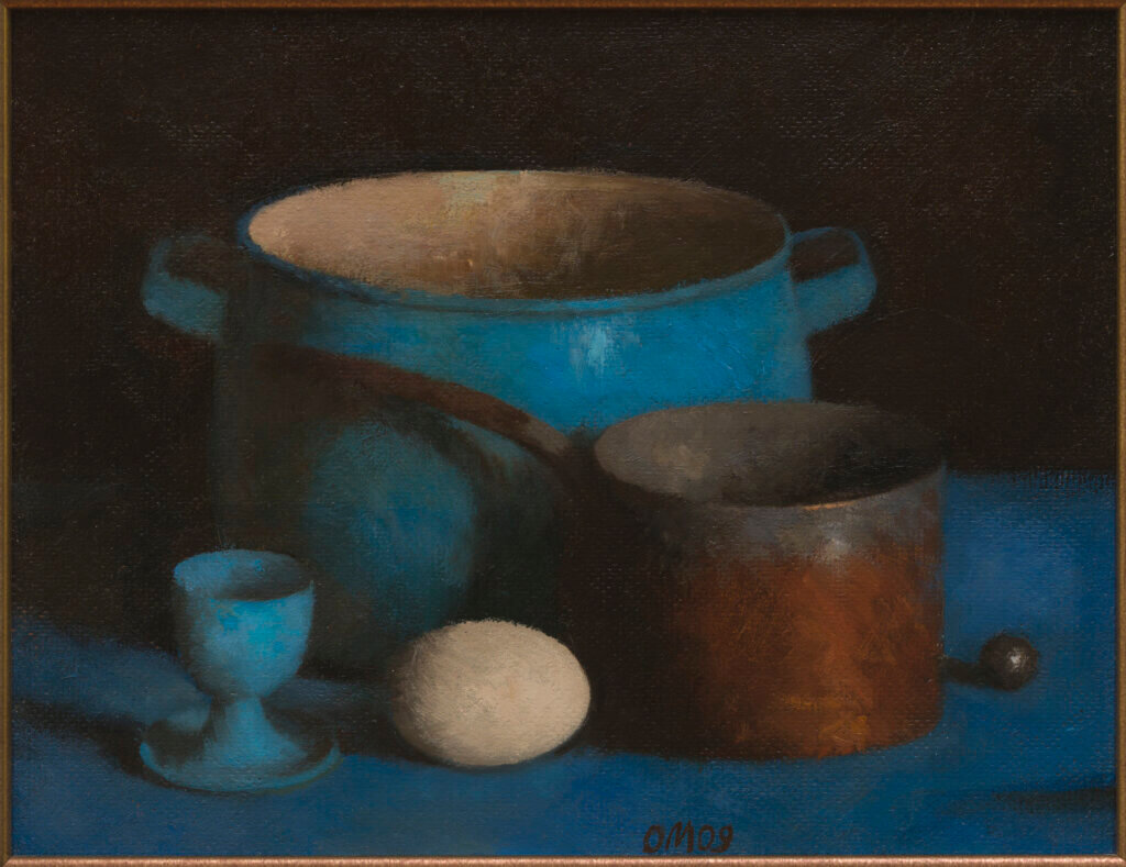 Olav Maran “Vaikelu sinises”, 2009. 27 x 35 cm. – Allee galerii