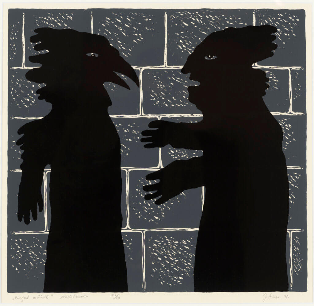 74. JÜRI ARRAK “Varjud müüril”, 1991 – Allee galerii