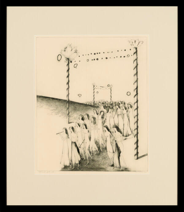 Silvi Liiva “Tüdrukud”, 1975. Plm 49 x 40,5 cm. – Allee galerii