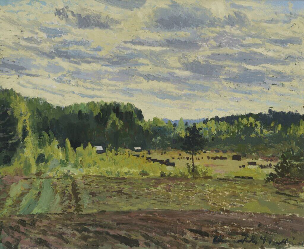 Elmar Kits “Maastik metsasaluga”, 1944. 63 x 78 cm. – Allee galerii