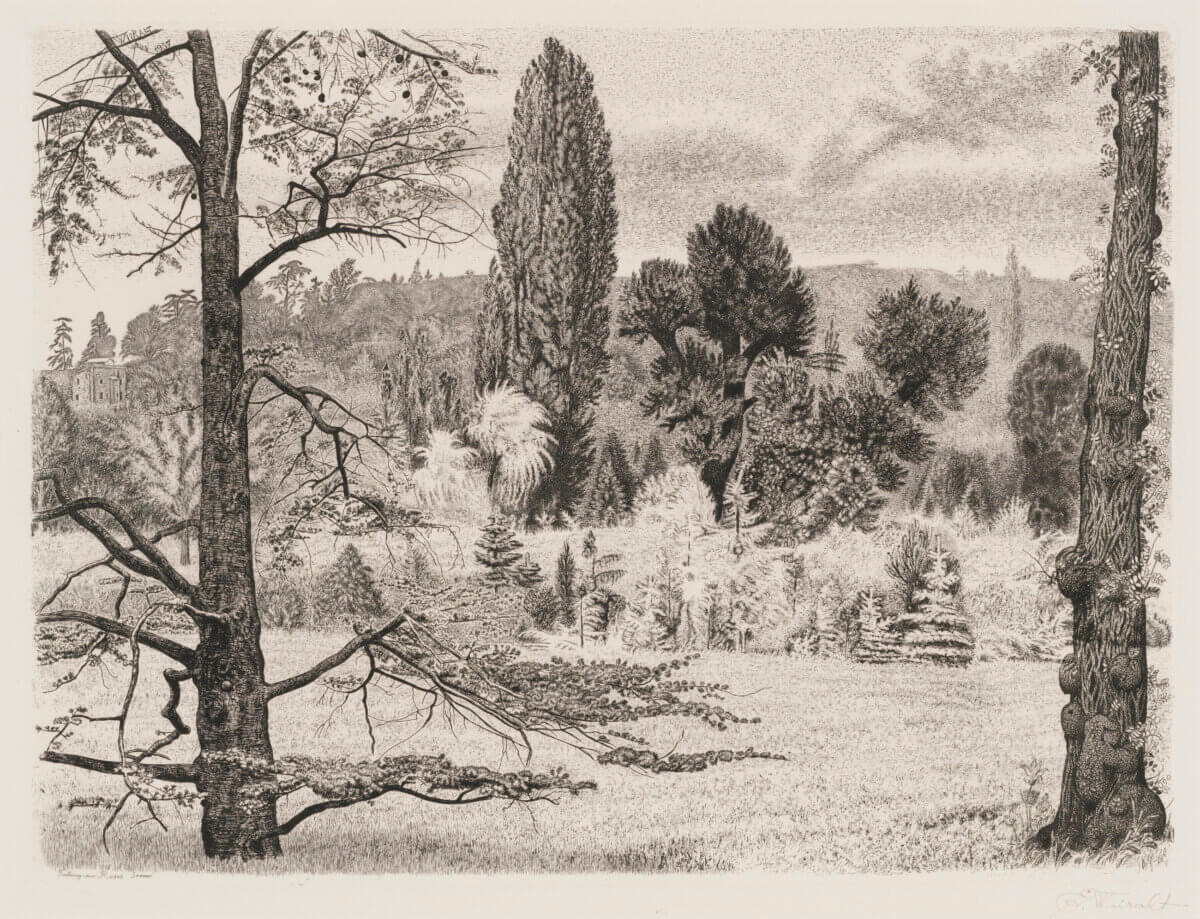 Eduard Wiiralt “Maastik Pariisi lähedal”, 1937. Plm 33,1 x 44,5 cm ...