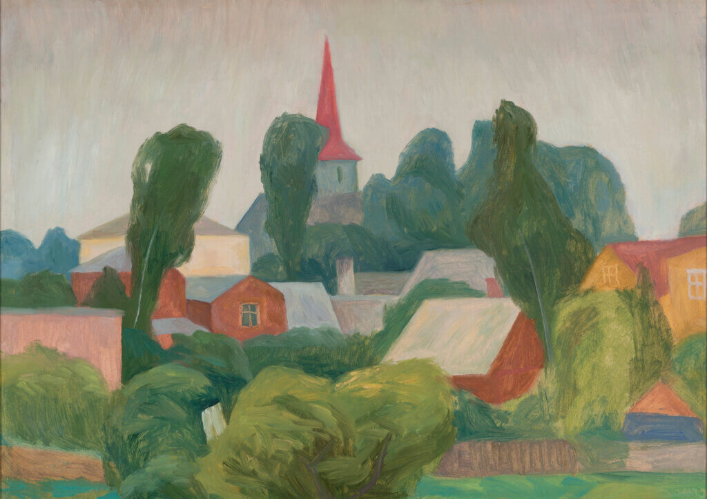 Olav Maran “Haapsalu motiiv”, 1963. 41 x 57,5 cm. – Allee galerii