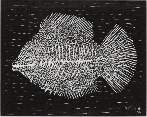 Ülo Sooster “Kala”, 1959. Ava 23 x 30 cm. – Allee galerii