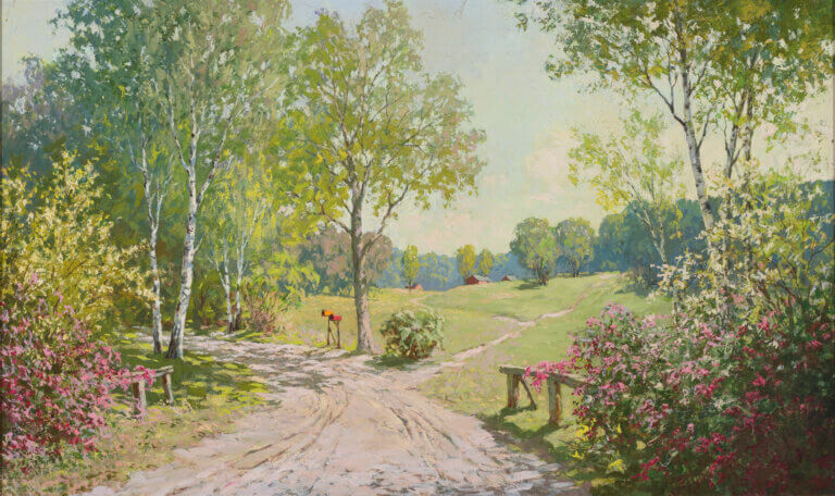 August Albo “Kodutee”, 1950-ndad. 61 x 101,5 cm. – Allee galerii