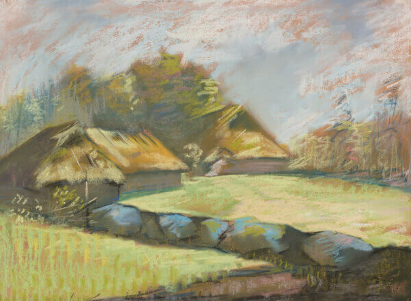 Elmar Leppik “Eesti talu õnneaeg”, 1936. 33,3 x 45,5 cm. – Allee galerii