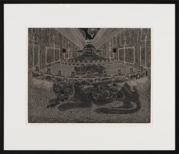 Vello Vinn “Kass”, 1968. Plm 49 x 64 cm. – Allee galerii