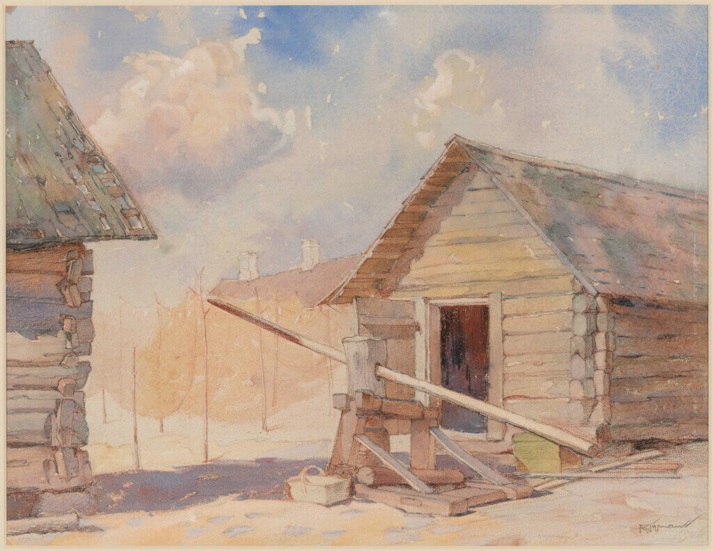 Roman Nyman “Kaberneeme võrgukuurid”, 1940. Km 28,5 x 37 cm. – Allee ...