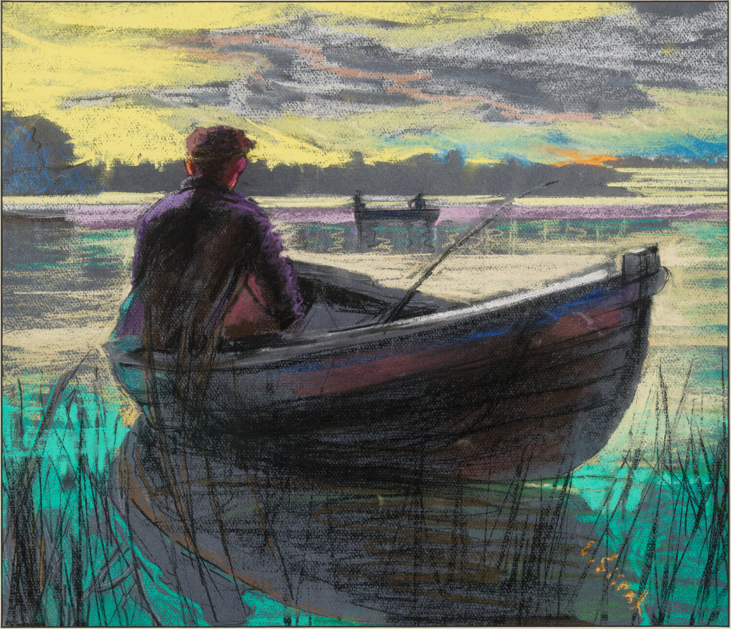 Emma-Augustine Siirak “Päikeseloojang järvel” – Allee galerii